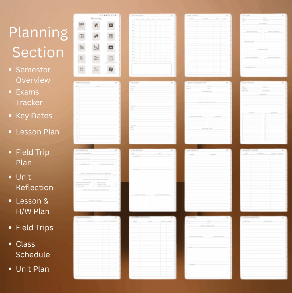 Undated Teacher Planner,Lesson Planner, Academic Planner Homeschool ...